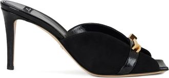 Elisabetta Franchi Riviera Sandalen mit Logo und Schmucksteinen 80mm - Schwarz