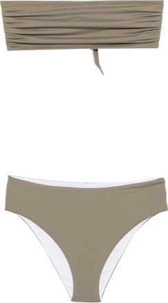 Fisico Femme, Maillots de bain, Beige, Taille: 42 FR Bikini Bandeau Bicolore R&eacute;versible