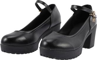 UPKOCH Escarpins &agrave; Talons Hauts Femme Chaussures &Eacute;l&eacute;gantes &agrave; Bout Rond Confortables et Antid&eacute;rapantes pour Soir&eacute;es Travail et Occasions Formelles Style Mode 