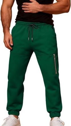 Generico Pantalon long de surv&ecirc;tement pour homme, pantalon de jogging avec poches et taille &eacute;lastique avec cordon de serrage pantalon de pirate m&eacute;di&eacute;val, panta