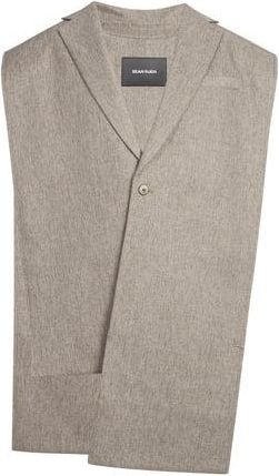 Sean Suen Veste asym&eacute;trique sans manches bords effiloch&eacute;s