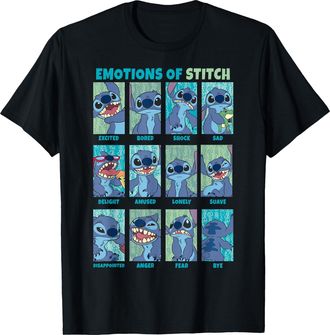 Disney Lilo & Stitch the Emotions Of Stitch Panel Grid T-Shirt