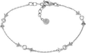 Emporio Armani Damenarmband aus Sterlingsilber mit Karabiner- oder Schieberverschluss, Bleisilber