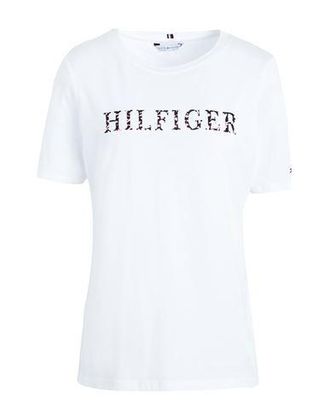 Tommy Hilfiger REG FEATHER PRINT OPEN-NECK T-SHIRT