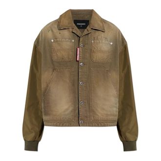 Dsquared2 Vintage Effect Denim Jacket - - Jackets - Herren - Braun - M