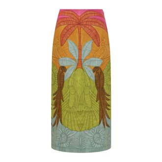 Farm Rio Farm Rio, Femme, Jupes, Multicolore, Taille: 40 FR Usiacuri Maxi Skirt