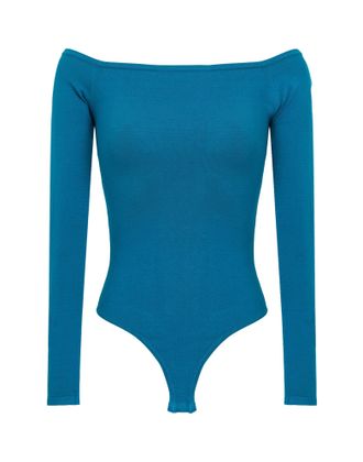 8 by YOOX OFF-SHOULDERS JERSEY BODYSUIT