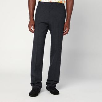 Prada Anthrazitgraue Wollhose