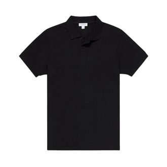 Sunspel Kurz&auml;rmeliges Piqu&eacute;-Polohemd - - Tops - Herren - Schwarzk - L