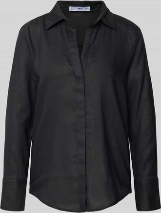 Mango Regular Fit Leinenbluse mit Hemdblusenkragen