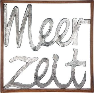 Gilde Wanddekoration, Aluminium, naturfarben, silberfarben, H&ouml;he 60 cm, 42938