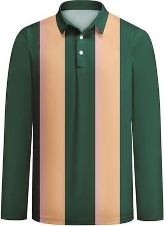 AlltheMen Imprim&eacute; Floral Chemise Hommes Polo d&eacute;contract&eacute;e &agrave; Manches Longues Hawa&iuml;enne Shirt pour Plage Vacances Vert fonc&eacute; 3XL