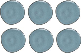 Villeroy & Boch Like. by Lave Glac&eacute; 6er Set Speiseteller t&uuml;rkis blau D. 28cm