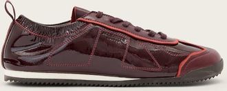 AllSaints Kenny Skive baskets en cuir verni bordeaux-Rouge
