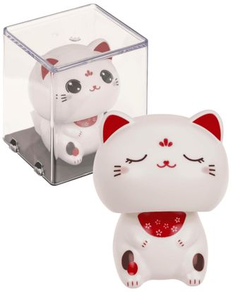 Out of the Blue Winkekatze mit Solarzelle - Symbol f&uuml;r Gl&uuml;ck & Lebensfreude - Japanische Maneki Neko Figur 5,5 cm - Automatisch winkender Gl&uuml;cksbringer f&uuml;r Schreibtis