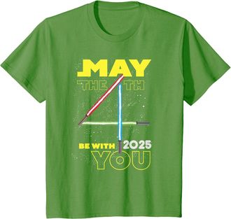 Star Wars May the 4th Be With You 2025 Lightsabers T-Shirt