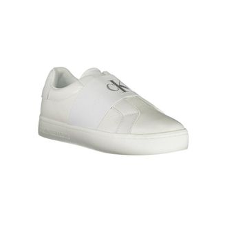 Calvin Klein Elastic Band Leather Sneaker - White