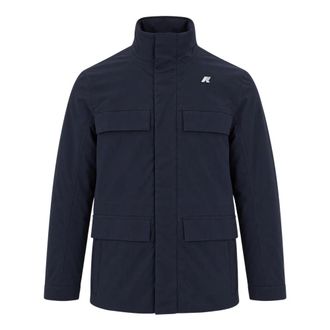 K-Way Manuene Warm Micro Canvas Jacke - - Jackets - Herren - Blau - S