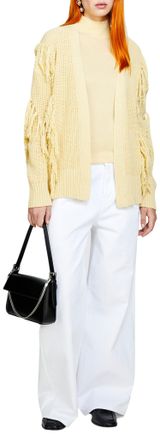 Sisley Sisley Womens L/S Cardigan 1DTCM601R Sweater, Yellow 3M2, Medium