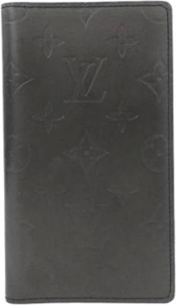 Louis Vuitton unisex, Pre-owned, Noir, Taille: ONE Size Portefeuille Compact Monogram Mat Pre-owned