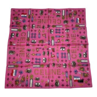 Celine Pre-owned Vintage Silk Scarf - Femme - Pre-owned - Rose - Taille: ONE Size