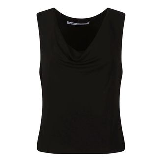 Alexander Wang Tanktop mit Wasserfall-Ausschnitt und Rei&szlig;verschluss - - Tops - Damen - Schwarzk - M
