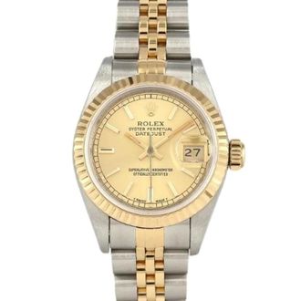 Rolex Pre-owned Datejust Stainless Steel Yellow Gold 69173 - Femme - Pre-owned - Jaune - Taille: ONE Size