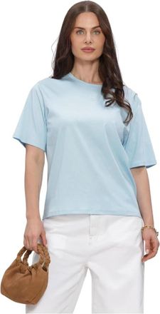 Moss Copenhagen Melea Icon Tee - - Tops - Damen - Blau - S/M