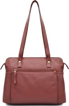 Zerimar | Sac bandouli&egrave;re en cuir v&eacute;ritable pour femme | Sac bandouli&egrave;re en cuir naturel pour femme | Id&eacute;al au quotidien, en voyage ou au travail |Bordeaux |2