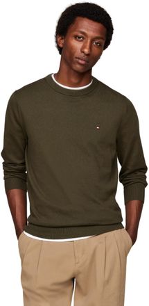 Tommy Hilfiger Herren Pullover Crew Neck Regular Fit, Mehrfarbig (Army Green), 3XL