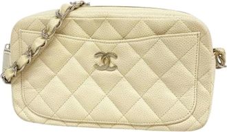 Chanel Sac bandouli&egrave;re vintage doccasion - Femme - Pre-owned - Beige - Taille: ONE Size