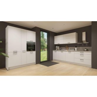 Nobilia home24 Küchenzeile ConceptC III 217 x 60cm Ausrichtung links Weiß/Alpinweiß/Beton Dekor ohne Elektrogeräte