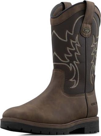 Lugz Homme Cowboss Bout en acier, Marron fonc&eacute;/caf&eacute;/noir, 39.5 EU