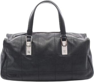 Chanel Pre-owned Sac Cabas en cuir dagneau Chocolate Bar - Femme - Pre-owned - Noir - Taille: ONE Size