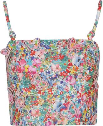 Farm Rio Farm Rio, Femme, Tops, Multicolore, Taille: 38 FR Peasant Floral Top