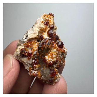 Generic Kristallstein Nat&uuml;rlicher Granat, Originalstein, Mineralienprobe, Kristall Kristallstein-Halskette mit Halter(18g 34 * 44 * 18mm)