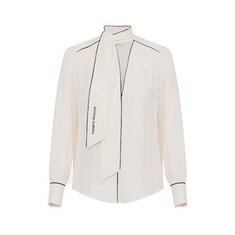 Elisabetta Franchi Ca10451E2E84 Bluse - - Blouses & Shirts - Damen - Wei&szlig; - XS
