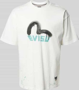Evisu Regular Fit T-Shirt mit Label-Print