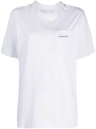 Patagonia t-shirt &agrave; poche poitrine - Bleu