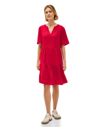 Cecil Damen B144594 Knielanges Volant-Kleid, Glazed Apple Red, L