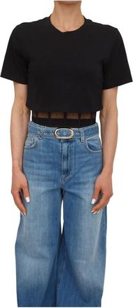 Twinset Femme, Tops, Noir, Taille: 40 FR T-Shirt