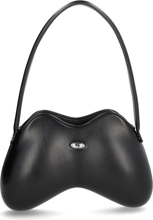 Diesel Womens Double-D Black Shoulder Bag Polyurethane