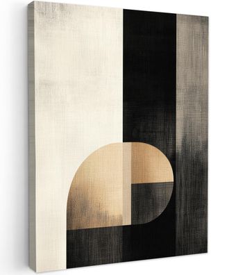 MuchoWow &copy; Leinwandbilder 30x40 cm Wall Art Decoration Bilder f&uuml;r die Wand Schlafzimmer Deko Canvas Painting Wanddekoration Wohnzimmer Formen - Modern - Schwar
