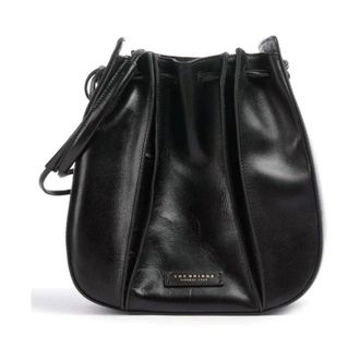 The Bridge Schwarze Ledertasche mit Tunnelzug - - Bags - Damen - Schwarzk - ONE SIZE