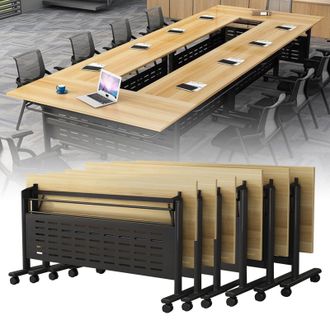 Generic Klapptisch, Banketttische, Klappkonferenztisch, Gro&szlig;e Konferenztische, Moderner Mobiler Besprechungstisch mit Ger&auml;uschlosen Rollen, Mobiler Klapptisch