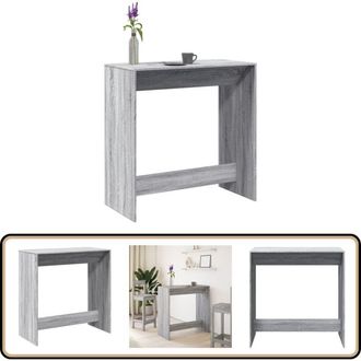 vidaXL vidaXL Bartisch Grau Sonoma 102x50x103,5 cm Holzwerkstoff