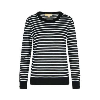 Michael Kors Femme, Pulls, Noir, Taille: 38 FR Maille Ras du Cou