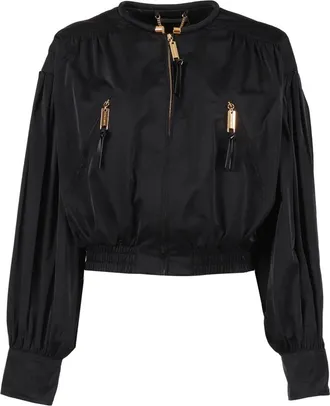 Elisabetta Franchi Femme, Blouses et Chemises, Noir, Taille: 40 FR Giubbotto
