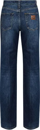 Dolce & Gabbana Straight-Leg Cotton Denim Jeans - Blue