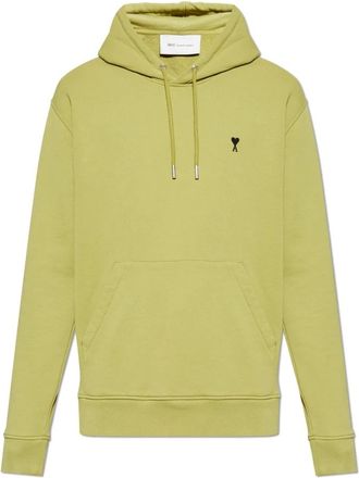 Ami Homme, Sweatshirts et sweats &agrave; capuche, Vert, Taille: M Logo Sweat &agrave; capuche